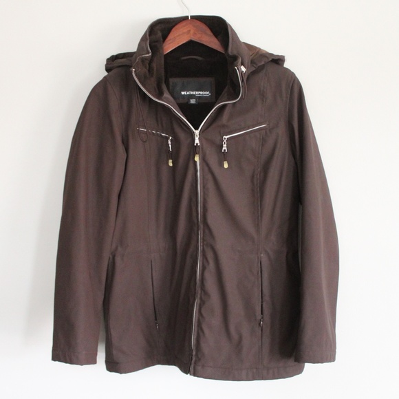 Weatherproof | Jackets & Coats | Chocolate Brown Waterproof Jacket ...